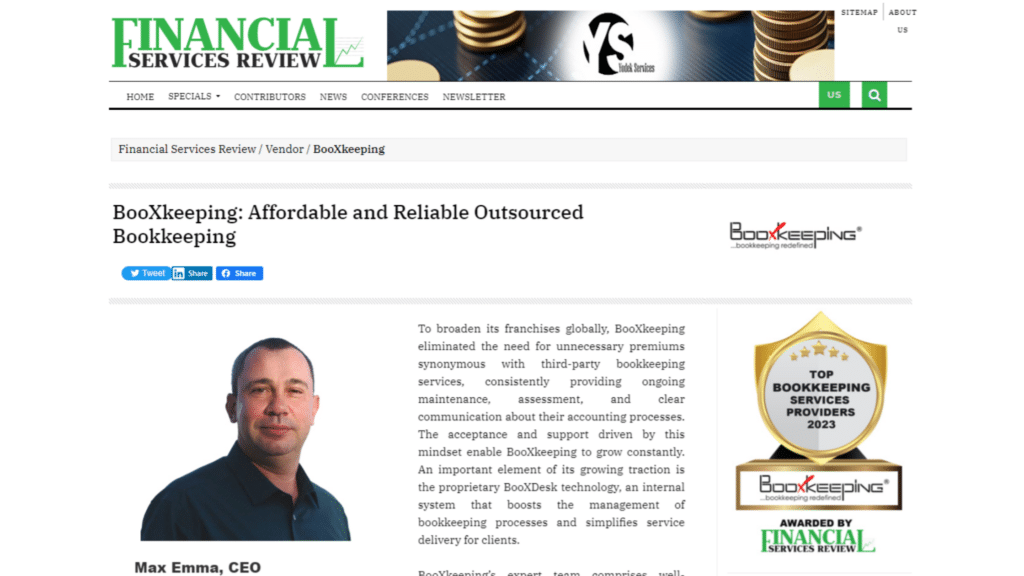 BooXkeeping Recognized as a Top Bookkeeping Service Provider for 2023 ...